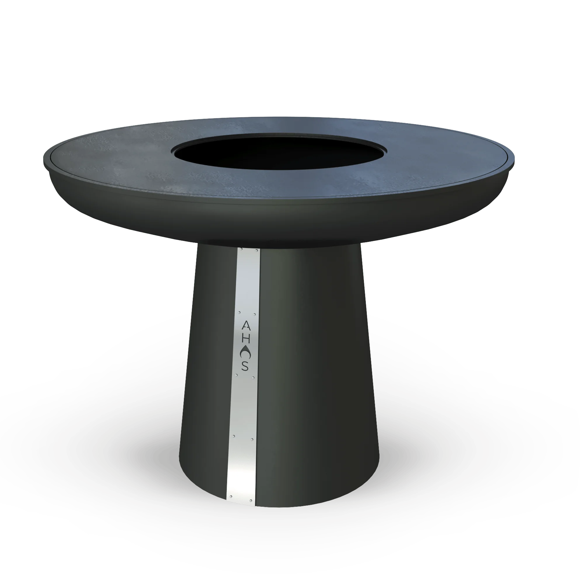 Round brazier hearth with a spherical bowl 1000 mm in diameter on a ...